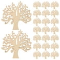 Zcyifa 30pcs Tree Wooden Cut Outs DIY Wood Trees Ornaments Wooden Tree ...