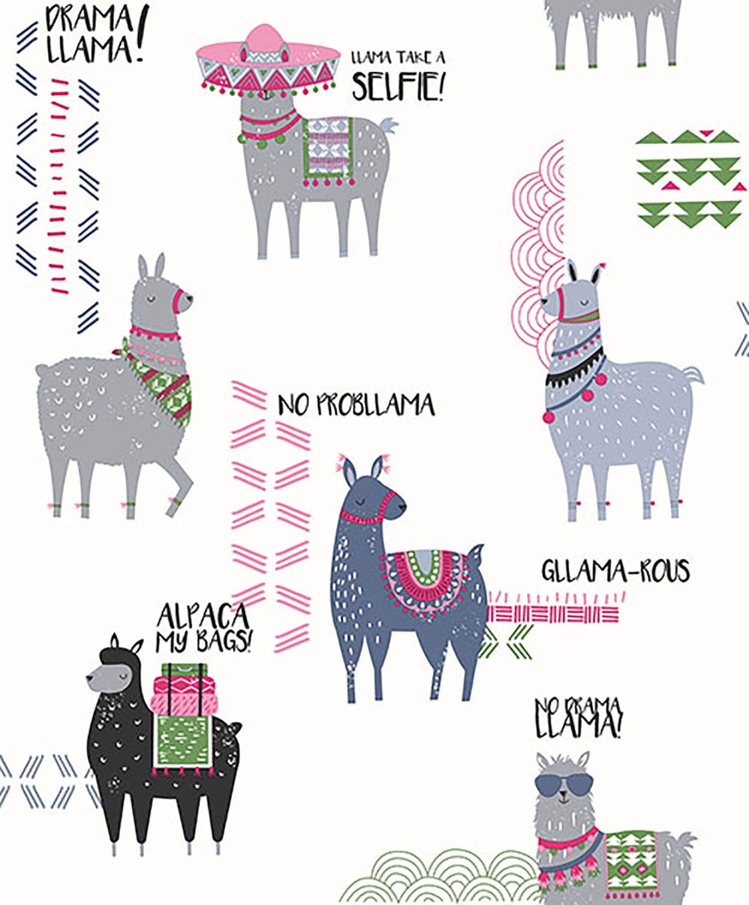 Llamas In Space Wallpaper