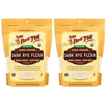 Bob's Red Mill Dark Rye Flour, 20 oz, Pack of 4, Hearty Baking Flour ...