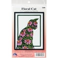 Design Works Counted Cross Stitch Kit 5"X7"-Floral Cat (14 Count ...