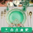 Exquisite Tinted Plates 40-Piece Party Set - Mint Gold Rim, 7.5" and 10 ...