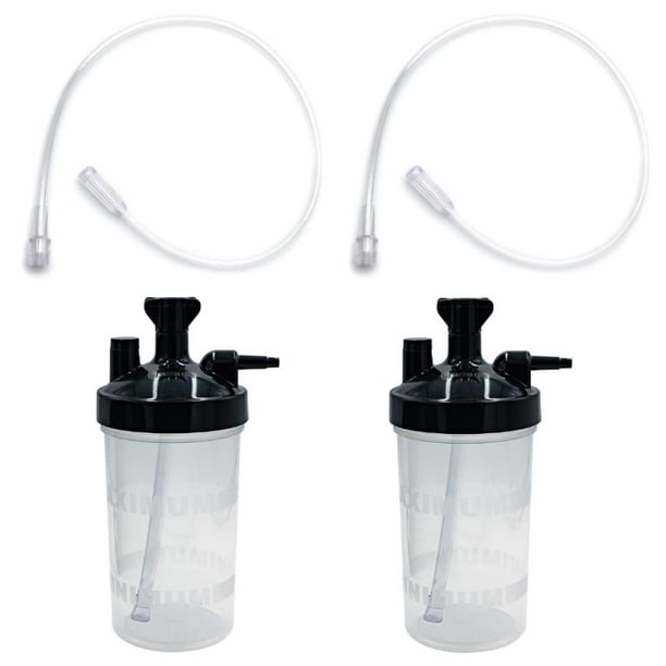 2pk Oxygen Therapy Bubble Humidifier Standard Flow with 15" Adapter ...