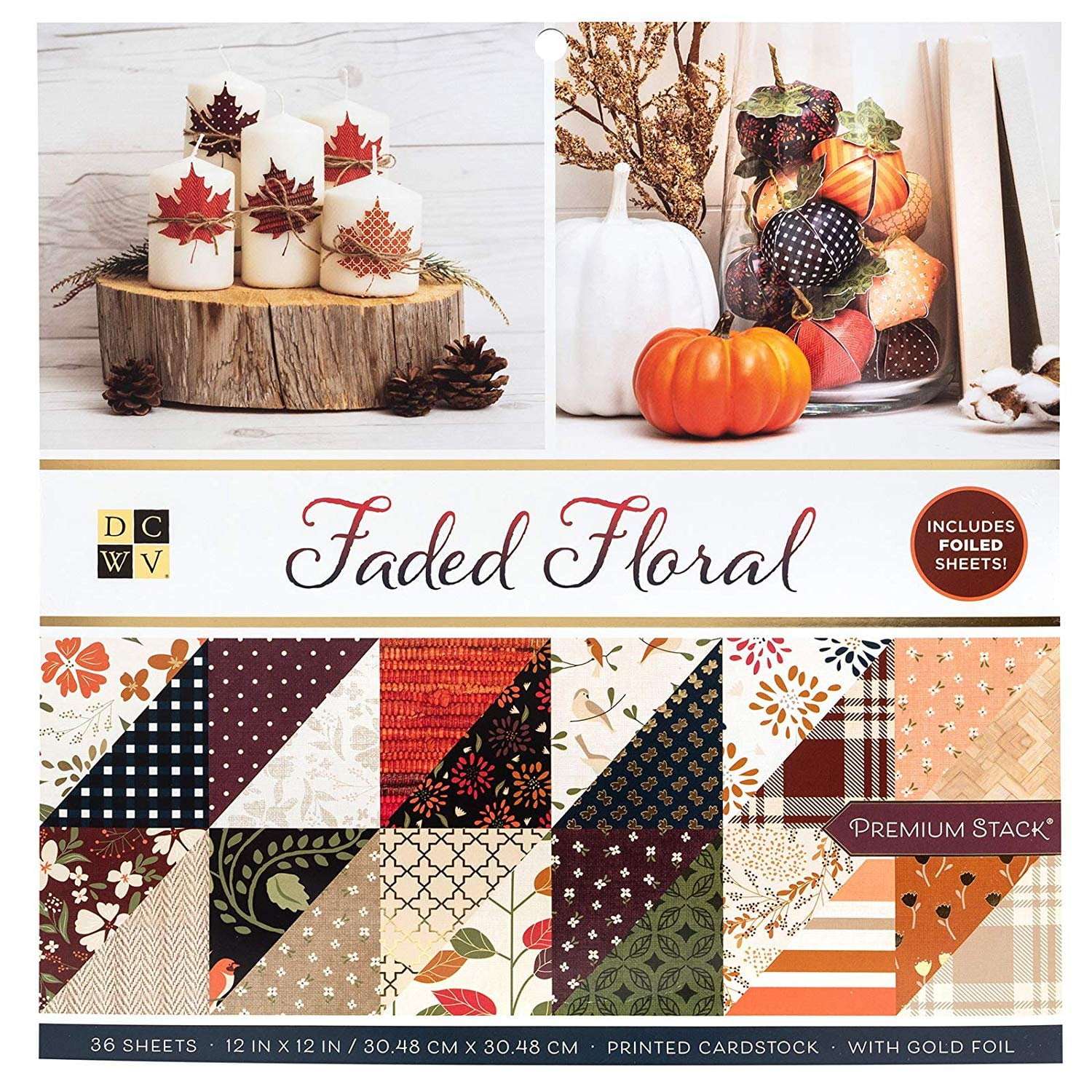 DCWV 615625 Faded Floral Cardstock, Multi - Walmart.com