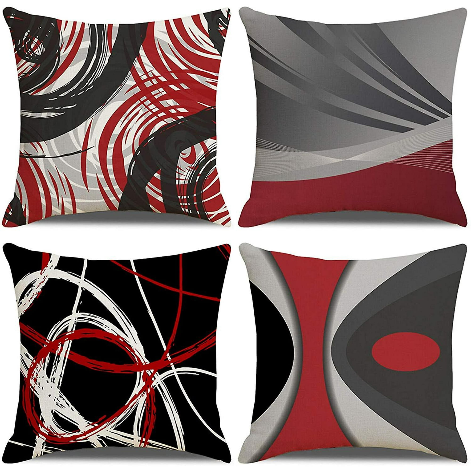 Click here for Zmleve Pack Of 4 Cushion Covers 18x18inch  Modern... prices