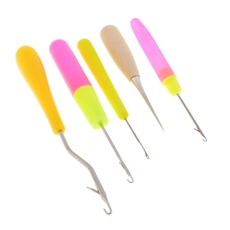 5 Pieces Latch Crochet Hair Hooks Sewing Awl Dreadlock Tool For Carpet ...