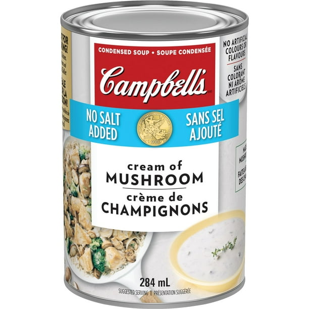 Campbell's® No Salt Added Cream of Mushroom Condensed Soup, 284 mL ...