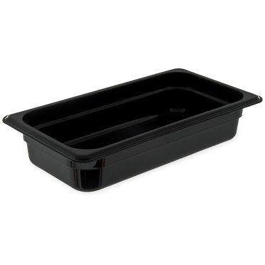 Carlisle CM110203 Coldmaster 1/3 Size Black Cold ABS Plastic Food Pan ...