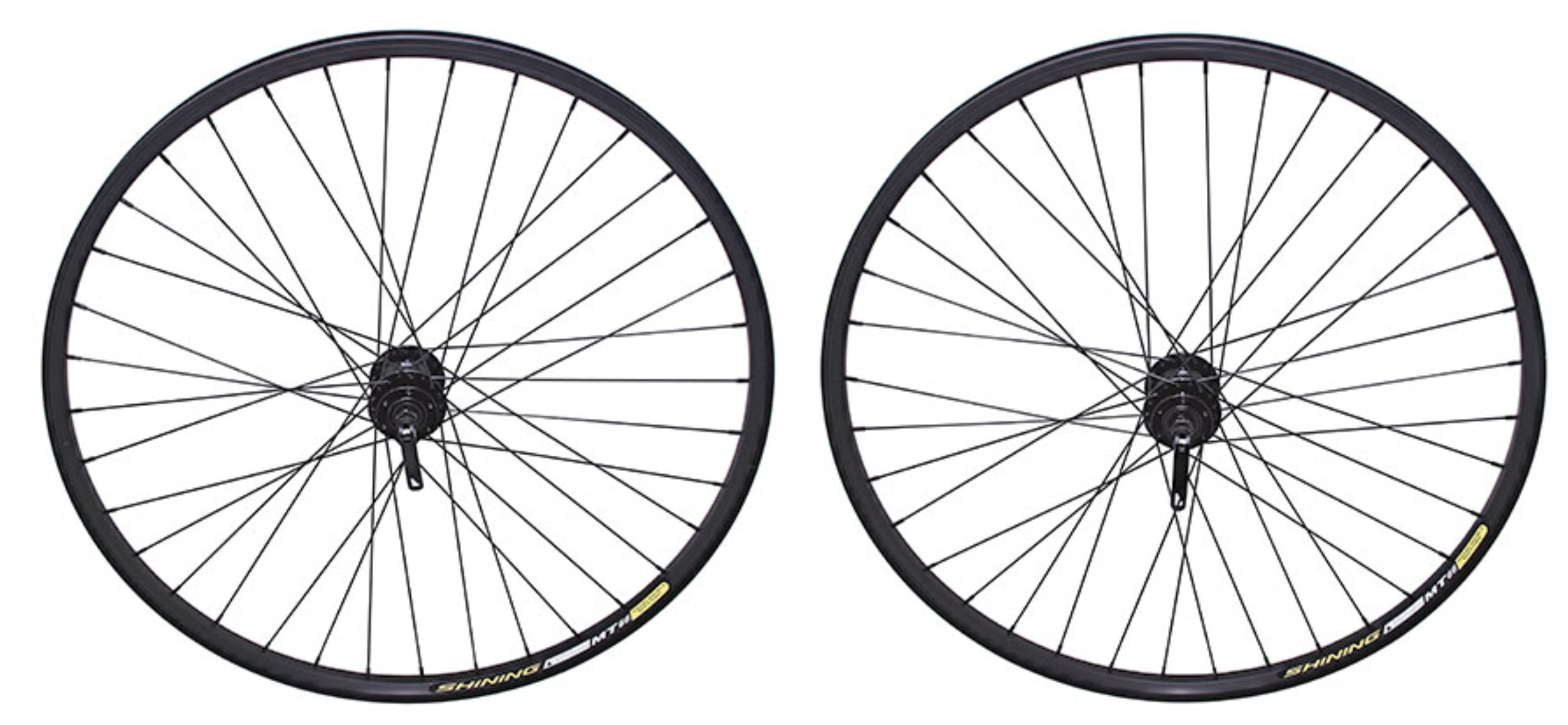 Black 29 Alloy Front 6 Bolt Disk Bike Wheel Set with 36 Spokes. Front ...