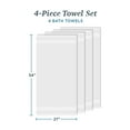 WelHome 4 Piece EVERYDAY USE 100% Cotton Bathroom Towels Set, 450 GSM ...