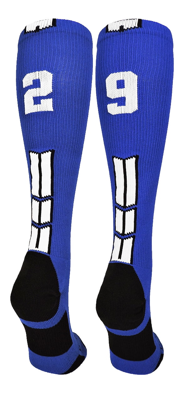 Royal/White Player Id Over the Calf Number Socks (#29, Large) - Walmart.com