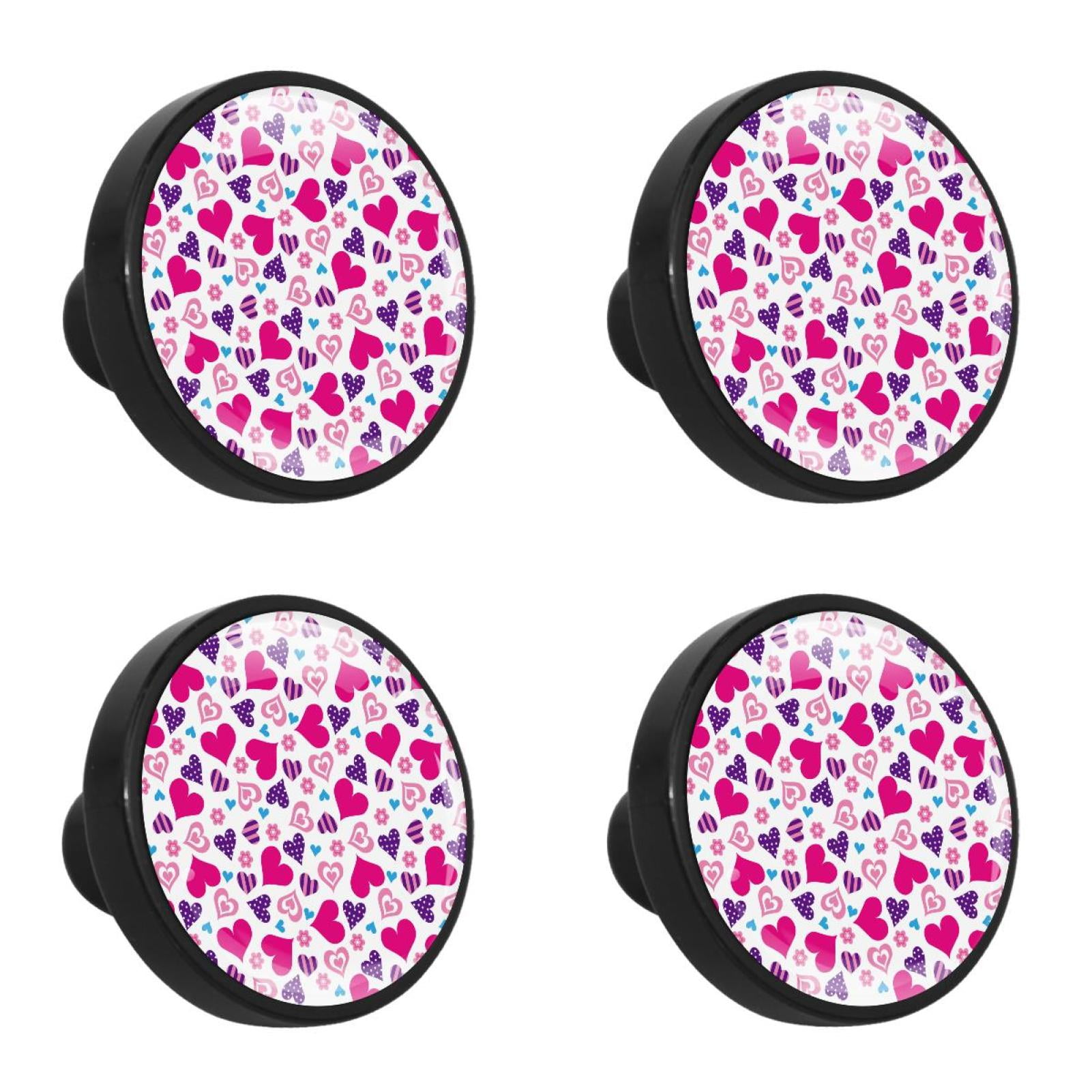 4 Pcs Geometric Heart Knobs for Kitchen Cabinet Cupboard Dresser ...