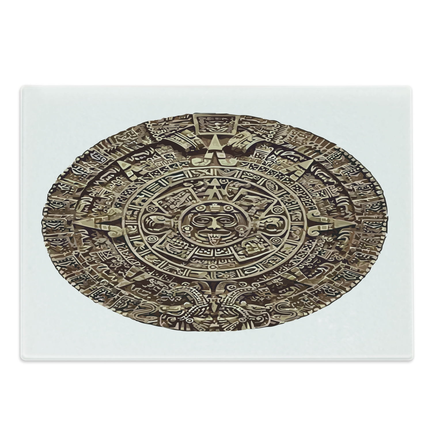 Aztec Cutting Board, Tribal Themed Medallion of Mexican Civilization ...
