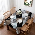 Abstract Geometric Leopard Plaid Table Cloth 60x84in, Waterproof ...
