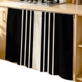 Black Beige Striped Cabinet Curtains 35''x35'', Modern Farmhouse Retro ...