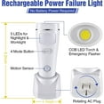 4 in 1 LED Lights for Power Failure, 6 Pack Rechargeable Plug in ...