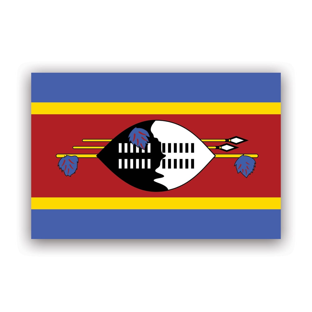 Swazi Flag Sticker Decal - Self Adhesive Vinyl - Weatherproof - Made in ...