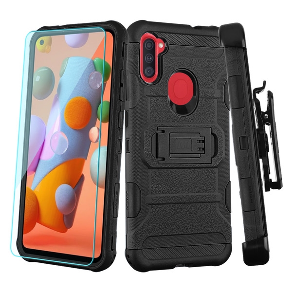 Samsung Galaxy A11 Phone Case Combo 3 in 1 Hybrid Impact Armor Rugged ...