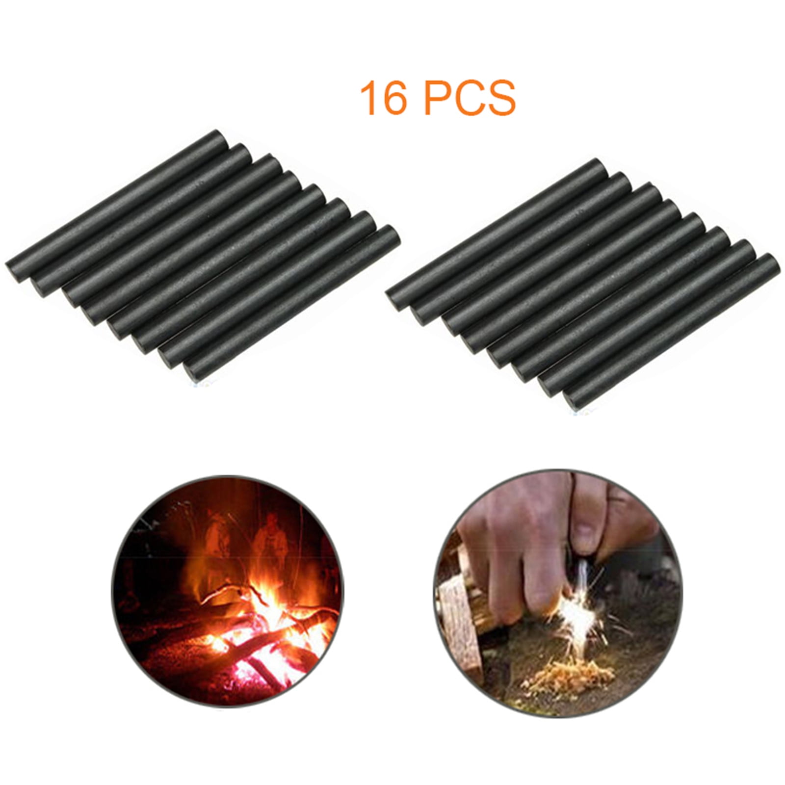 5/16" Flint Fire Starter 16PCS DIY Ferrocerium Survival Magnesium Rod ...