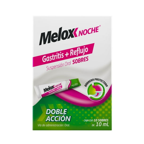 Melox Noche Suspensión Oral Caja Con 10 Sobres De 10 mL Melox ...