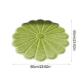 Amketima Flower Shape Bathroom Floor Mat 23.62x23.62in Soft Absorbent ...