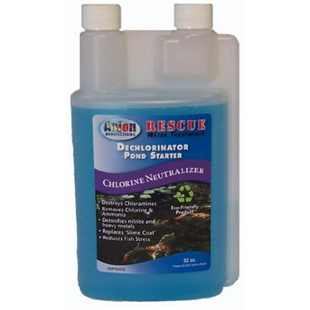Anjon Manufacturing RDP32OZ Rescue Dechlorinator and Pond Starter - 32 ...