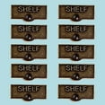 10 Switch Plate Tags SHELF Name Signs Labels Cast Brass Traditional ...