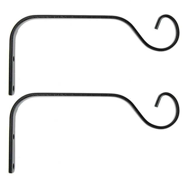 Hemoton 2pcs Planter Pot Hanging Hooks Iron Wall-mounted Hooks Flower ...