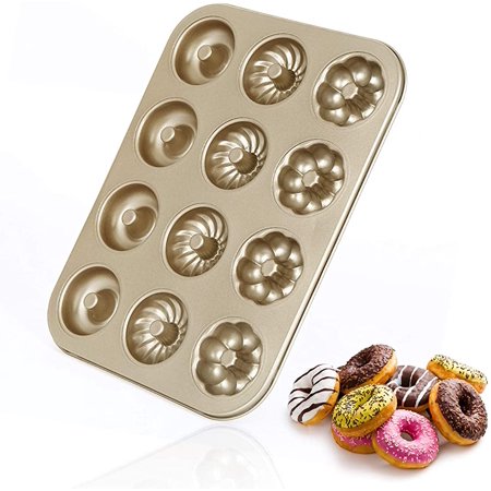 Crday Donut Pan. Mini Donut Pans Nonstick 9 Cavity. Sheet Pans for ...
