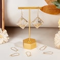 50Pcs 304 Stainless Steel Hoop Earrings Findings Kindey Real 18K Gold ...