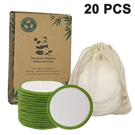 Washable Make-Up Pads, Reusable Cotton Pads, made of Bamboo Charcoal ...