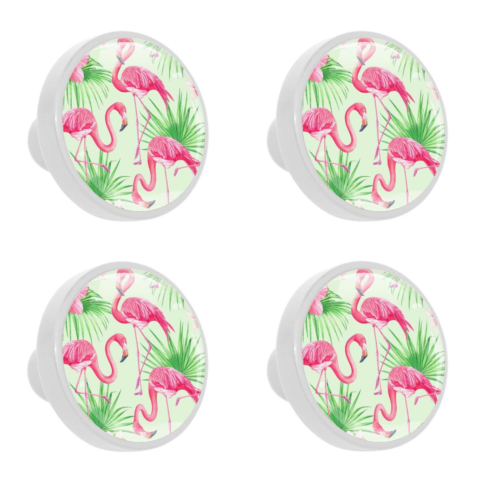 4 Pcs Flamingo Knobs for Kitchen Cabinet Cupboard Dresser Bookcase ...