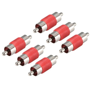 2 Pack Replacement RCA Male Plug Jack Connector Adapter to Bare Wire ...