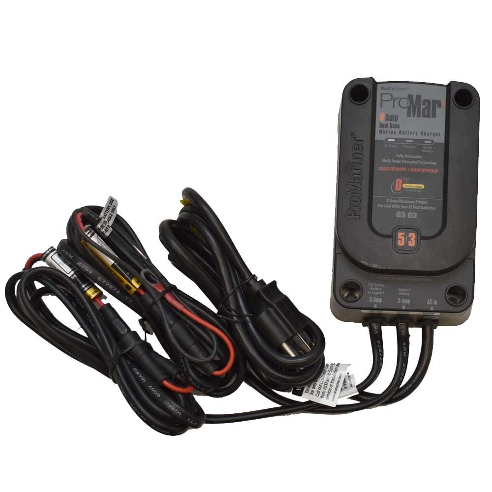 ProMariner Boat Battery Charger 31408 | Dual Bank 8 Amp Recreational ...