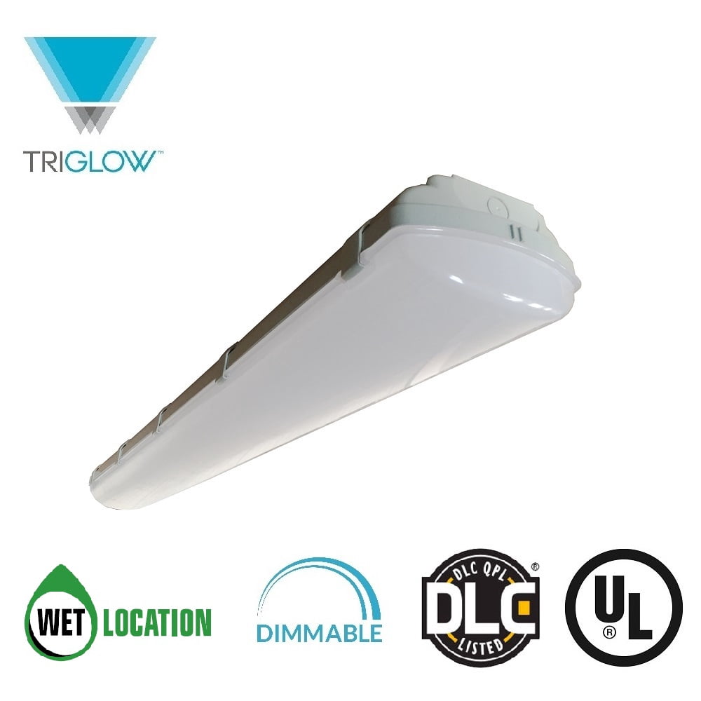TriGlow T83411 4FT 40-Watt LED Vapor Tight Linear Strip, 4000 Lumens ...