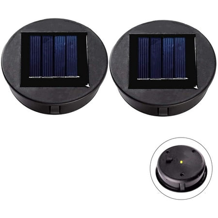 2 Pieces Top Replacement Solar Light for Lantern Solar Panel Light ...