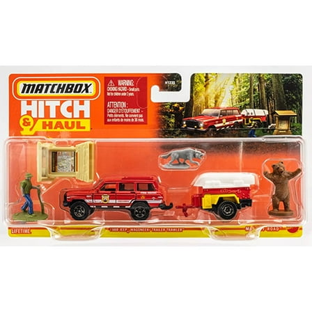 Matchbox Hitch & Haul Tree Lugger / MBX Utility Flatbed Trailer Diecast ...