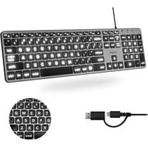 Macally, Slim USB Wired Keyboard for Mac, 104-Key, Full Size - Walmart.com