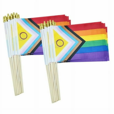 Anley Rainbow String LGBT Flags 32pcs - 4 Mixed Flag Banners with Pansexuality, Bisexuality ...