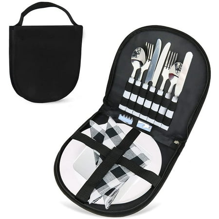 Camping Silverware Cutlery Organizer Picnic Eating Utensils Set-13 ...