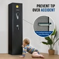 BlackSmith Biometric Gun Safe for 5 Rifles Home Long Gun Cabinet ...