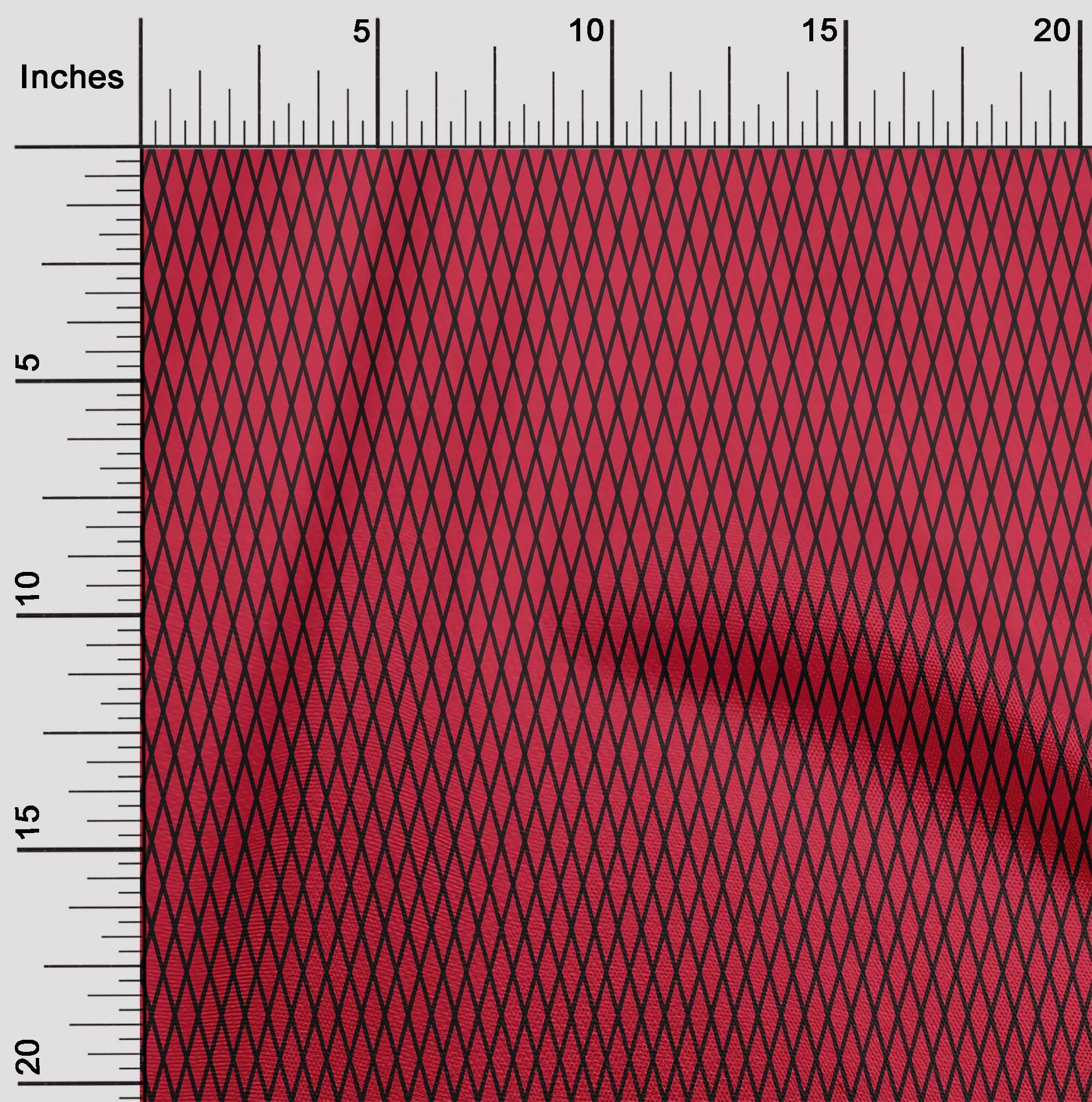 oneOone Silk Tabby Bright Red Fabric Argyle Check Diy Clothing Quilting ...