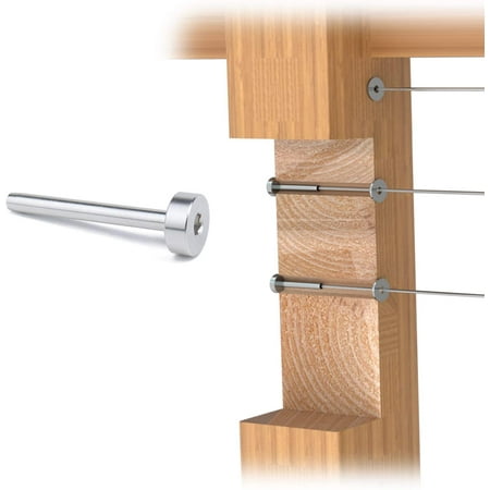 Cable Railing kit 1/8" 1Pack Invisible Hidden Swage Stud Hex Head End ...
