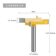 4 Edge Slotting Cutter For Woodworking Router Bits With 1 4 Inch Shank ...