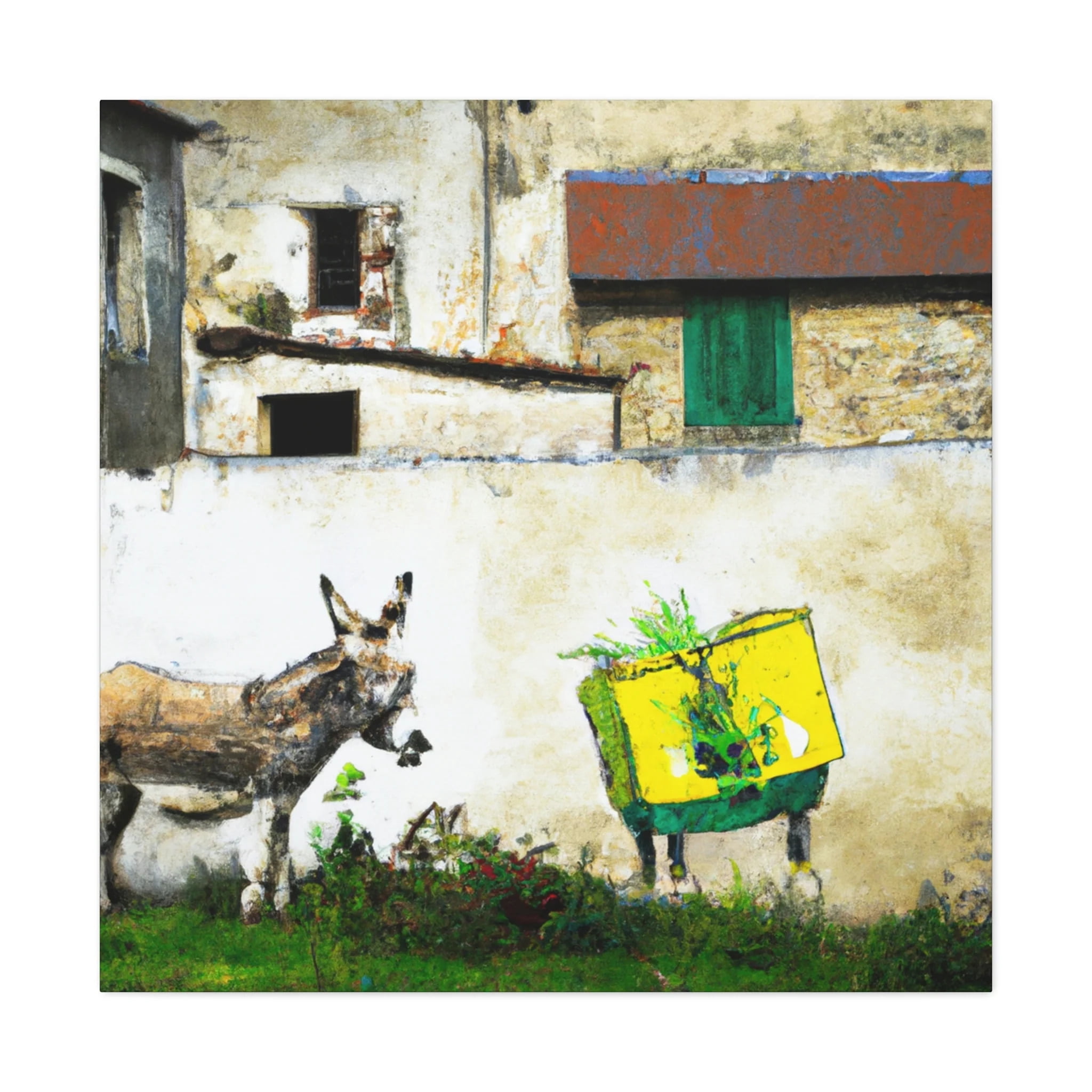 Donkey Street Mural - Canvas - Walmart.com
