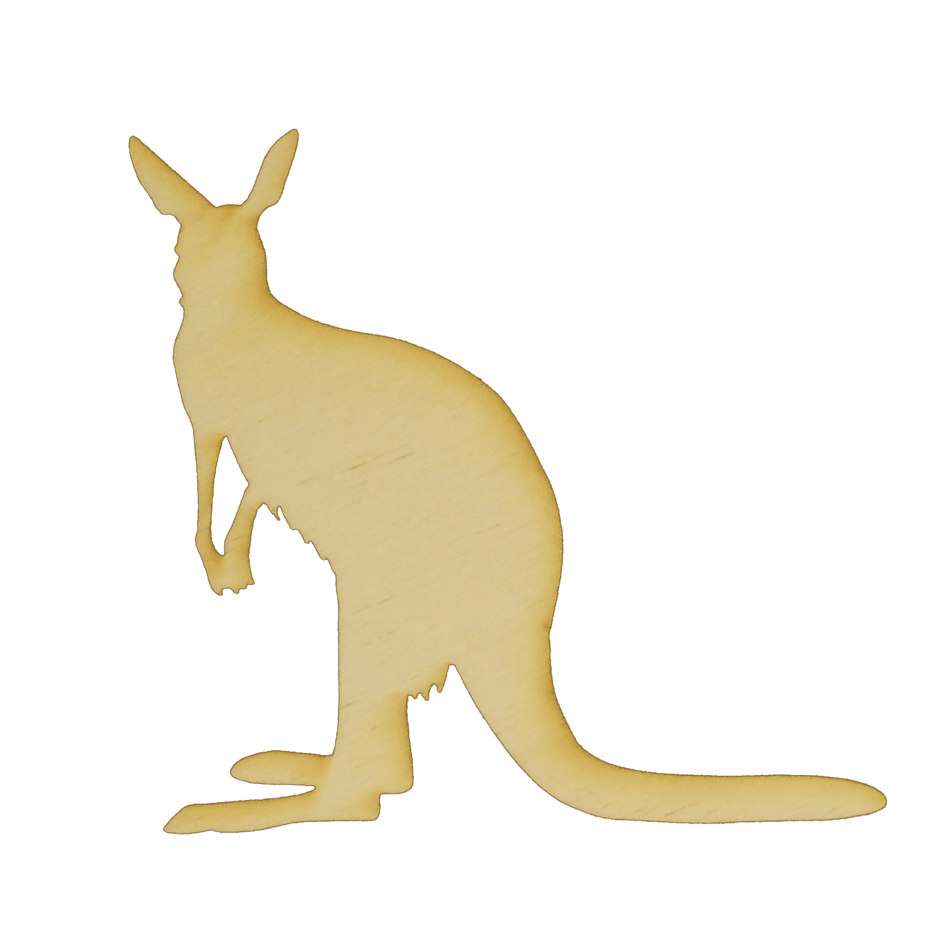 Unfinished Kangaroo Wood Cutout (1/8” Thickness, Medium 8" x 7.5" (Sold ...