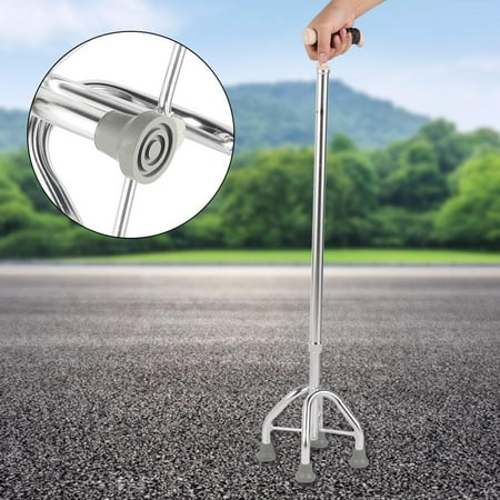 Ccdes Telescopic U-shaped Four-leg Metal Cane Safety Walking Stick Cane ...