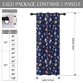 Astronaut and Planet Blue Pattern Blackout Curtains,Triple Weaved ...