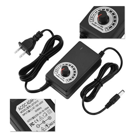 Ejoyous 9-24V 1A Adjustable Power Adapter Safe PWM Modulation Stepless ...