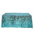BalsaCircle 90" x 156" Big Payette Sequin Tablecloth Turquoise - Walmart.com