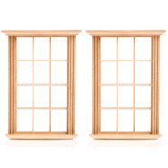 Dollhouse Window 1/12 12 Pane Window Frame Model for Photo Props Living ...